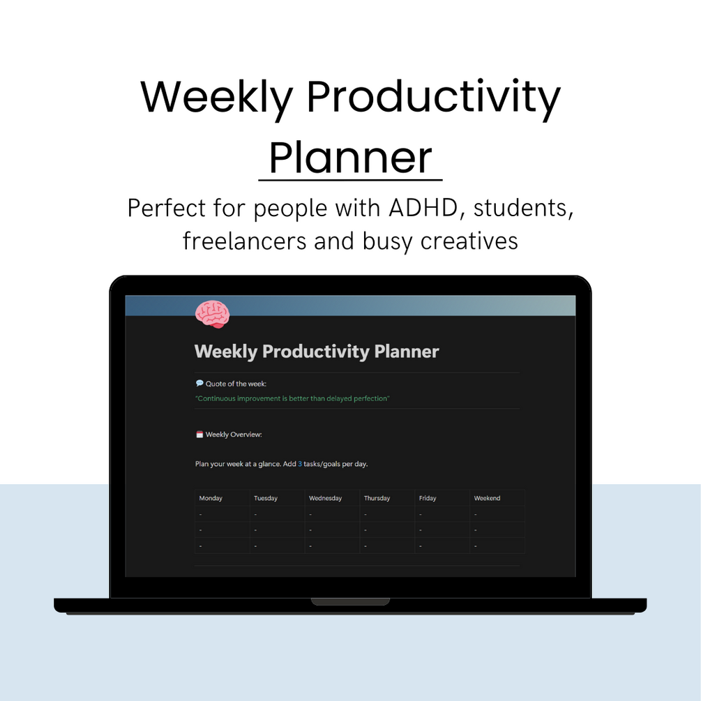 Weekly Productivity Planner