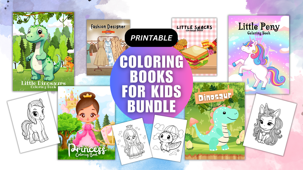 Coloring Book Bundle for Kids Boys and Girls Printable