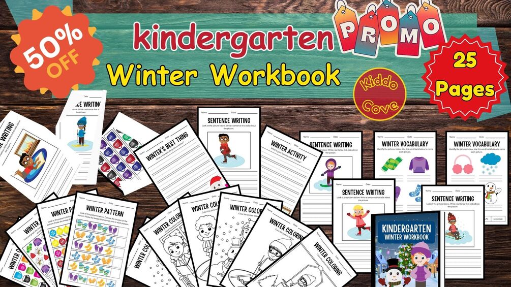 Winter Workbook - Kindergarten - Kiddo Cove