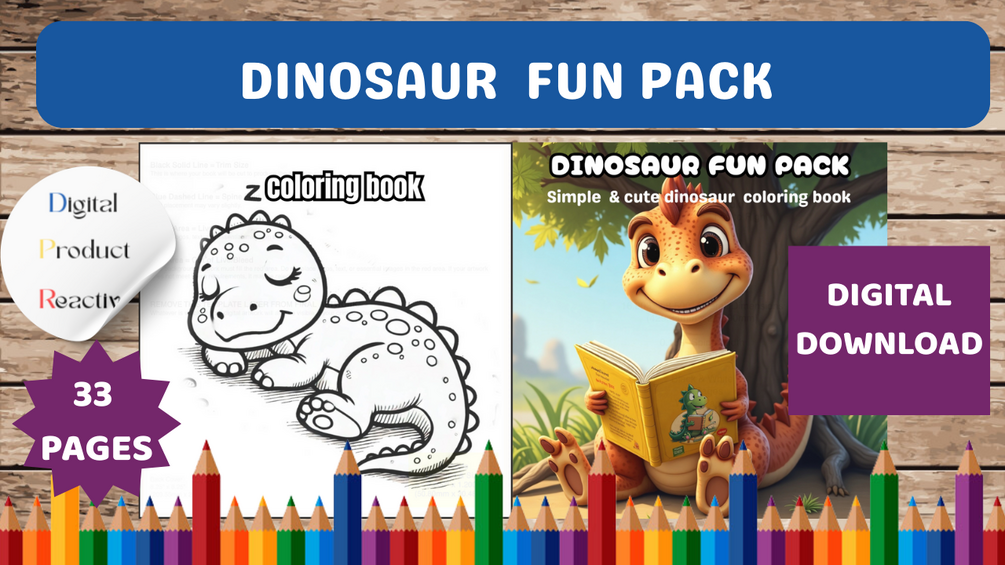 Cute Dino Coloring Book
