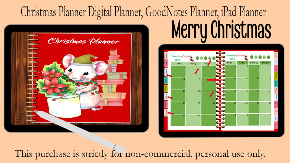 Merry Christmas : All-in-One Digital Planner, GoodNotes