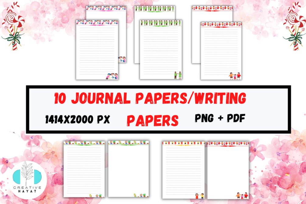 10 Cute Printable Journal/Writing Papers