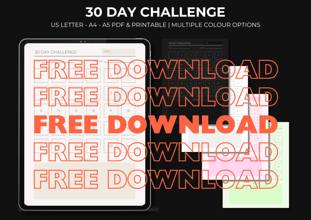 30 Day Challenge PDF/Printable