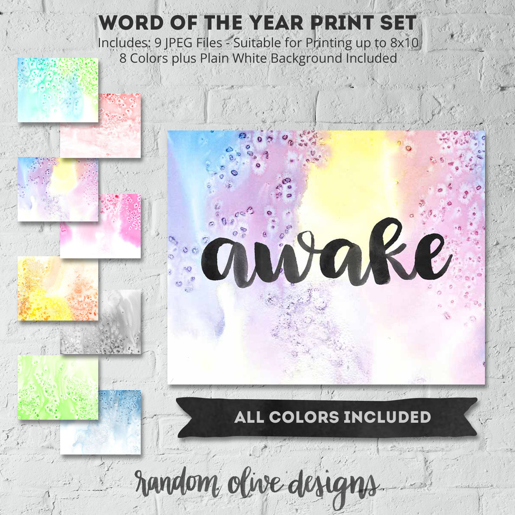 Word of the Year Print: Awake - MultiColor Bundle