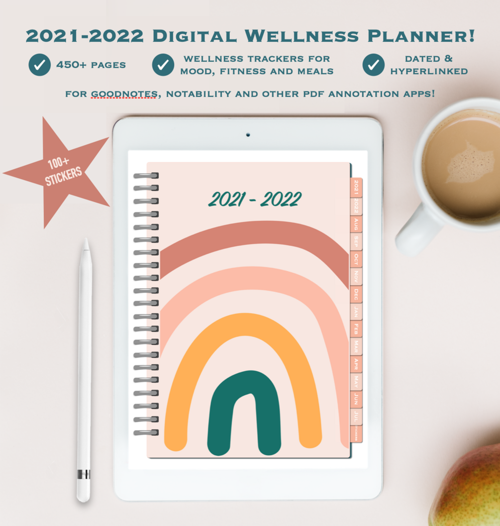 Perfect 2021-2022 Digital Planner for Wellness!