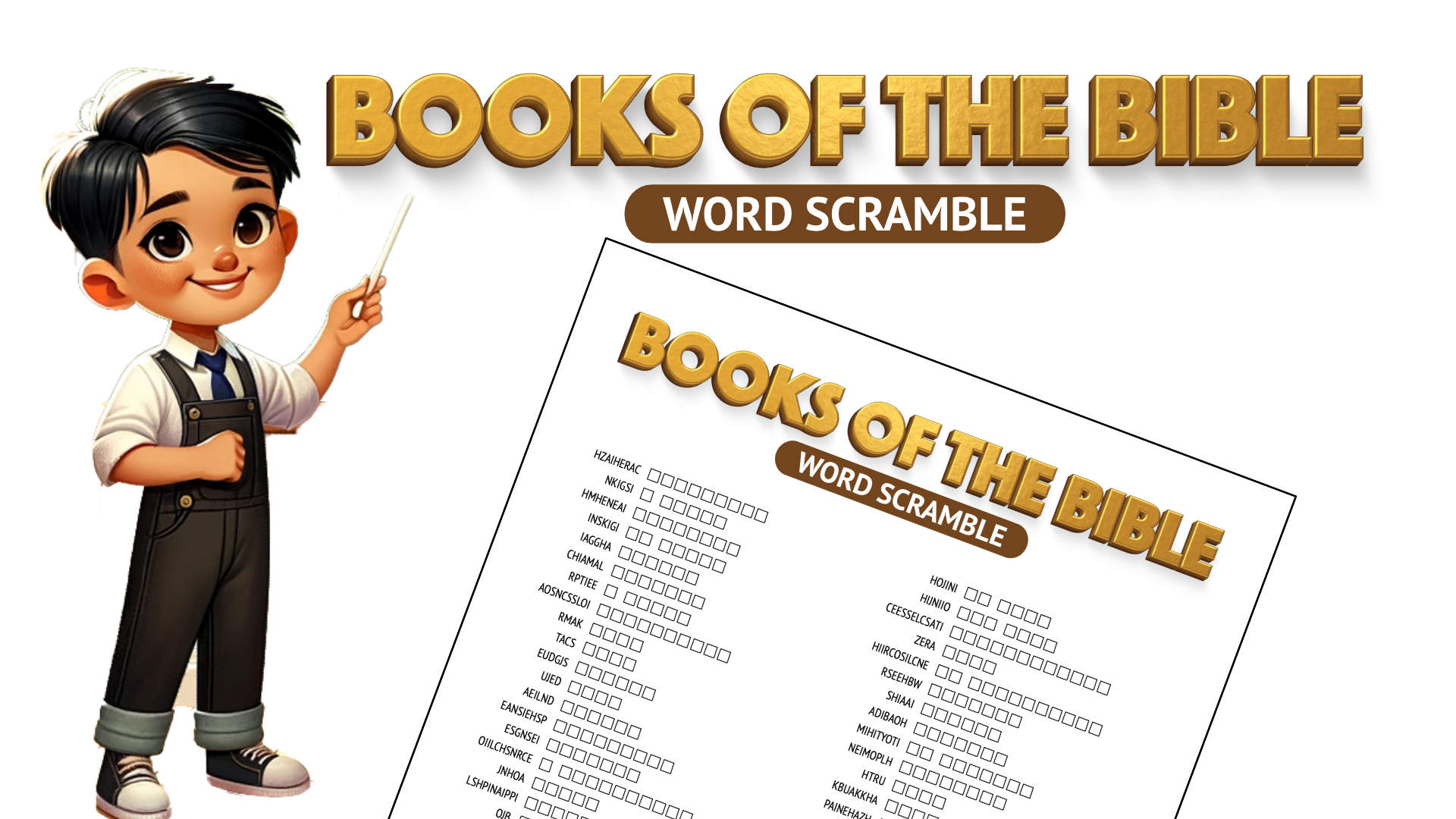 ️ Books of the Bible WORD SCRAMBLE: Regular Print - Edith Lara