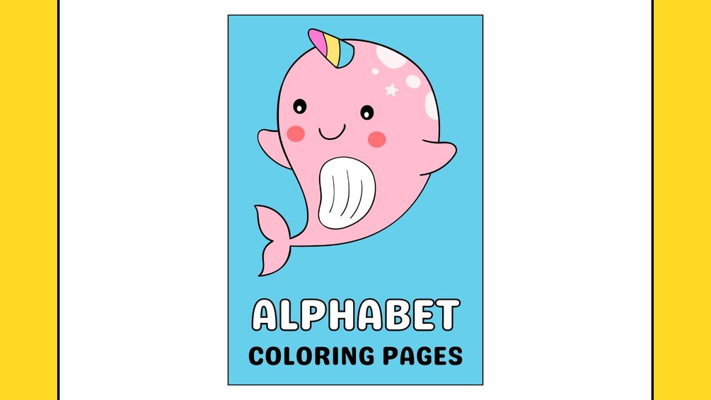 Alphabet Coloring Worksheets Black White Lined Illustrations(27 Pages ...