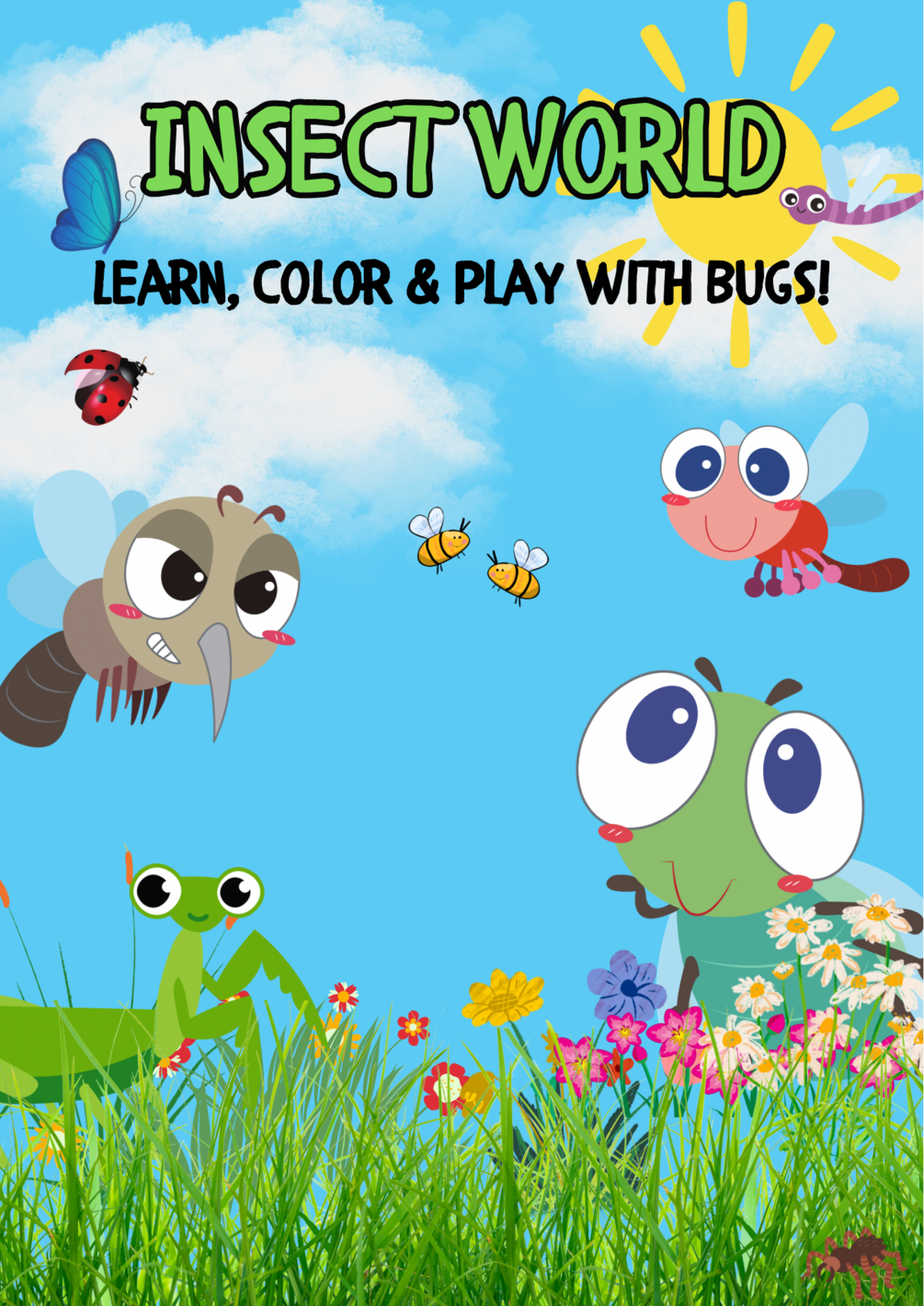 Insect World - Learn, Color & Play with Bugs! Educational Activity Book ...