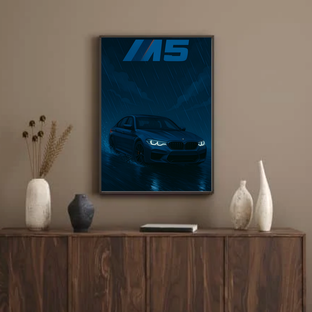 BMW M5 High Quality Digital Poster | Home Decor