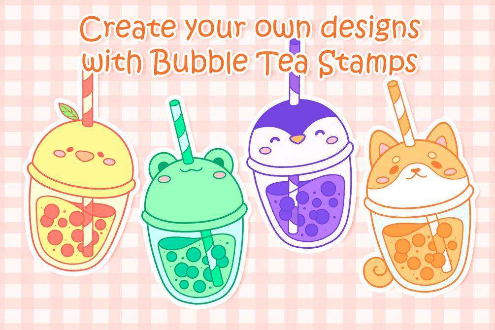 Procreate Bubble Tea Stamps Bundle