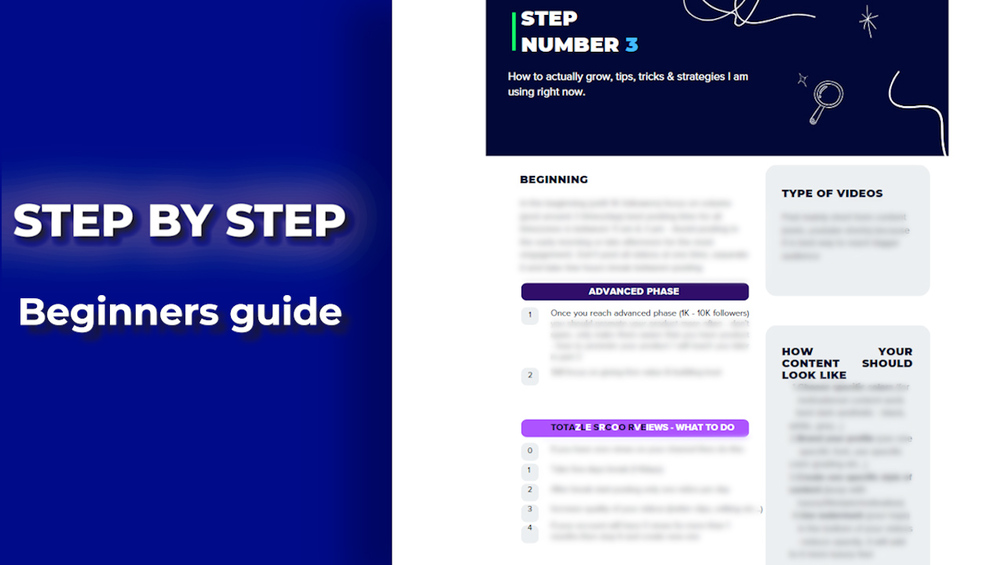 6 STEPS BLUEPRINT TO GROW MOTIVATIONAL/LUXURY PAGE