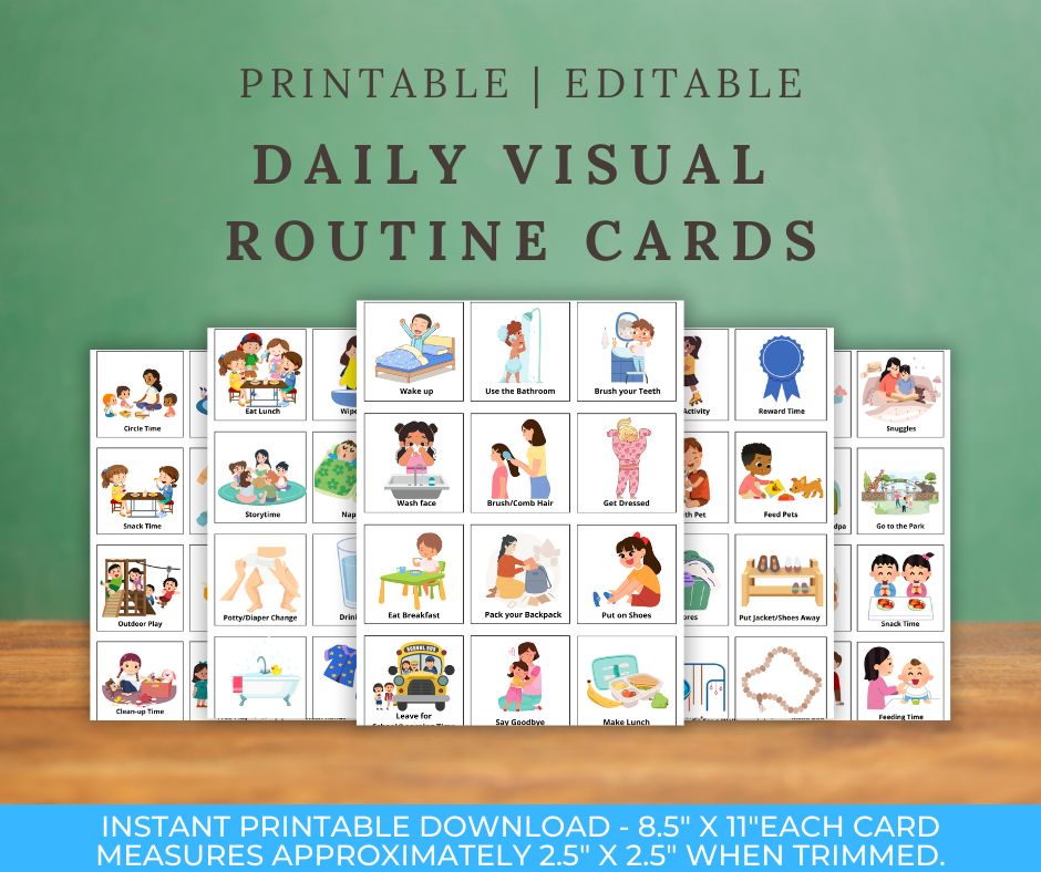 Daily Visual Routine Cards for Children (FREEBIE)