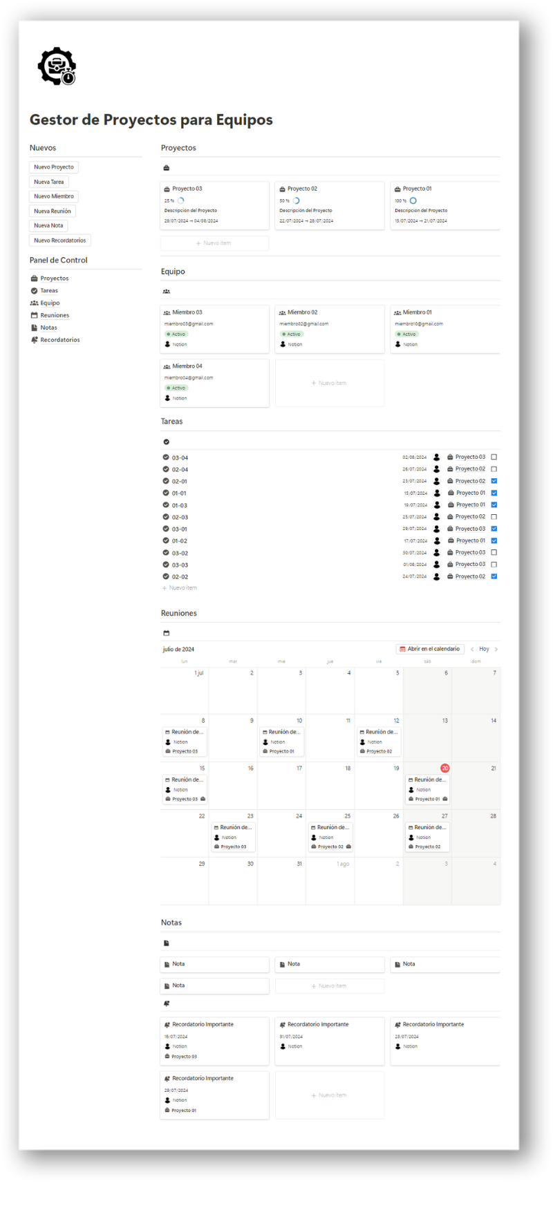 Gestor de Proyectos para Equipos