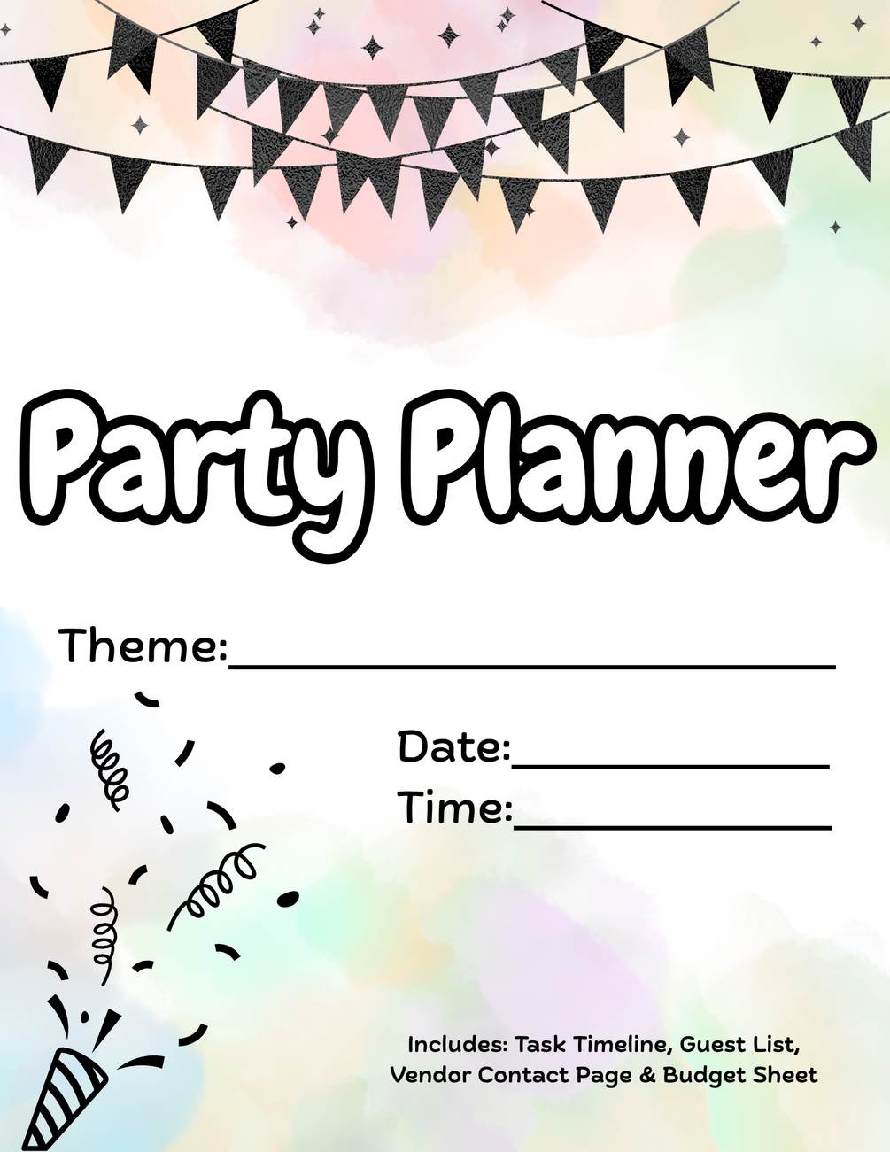 Party Planning Template (Printable)