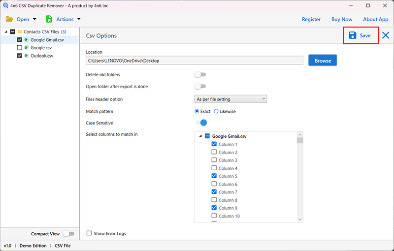 4n6 CSV Duplicate Remover