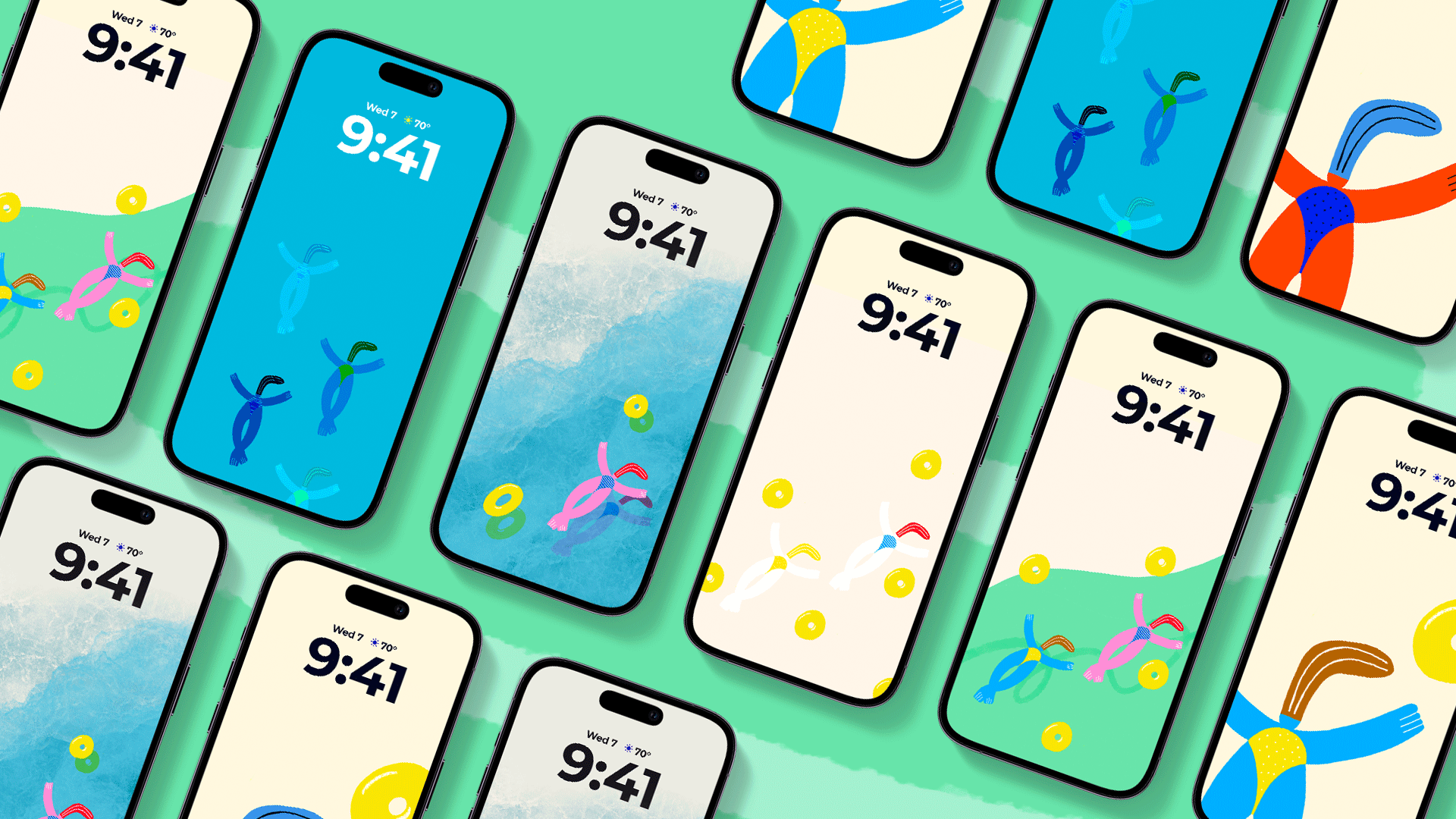 Illustrated iPhone Wallpaper pack