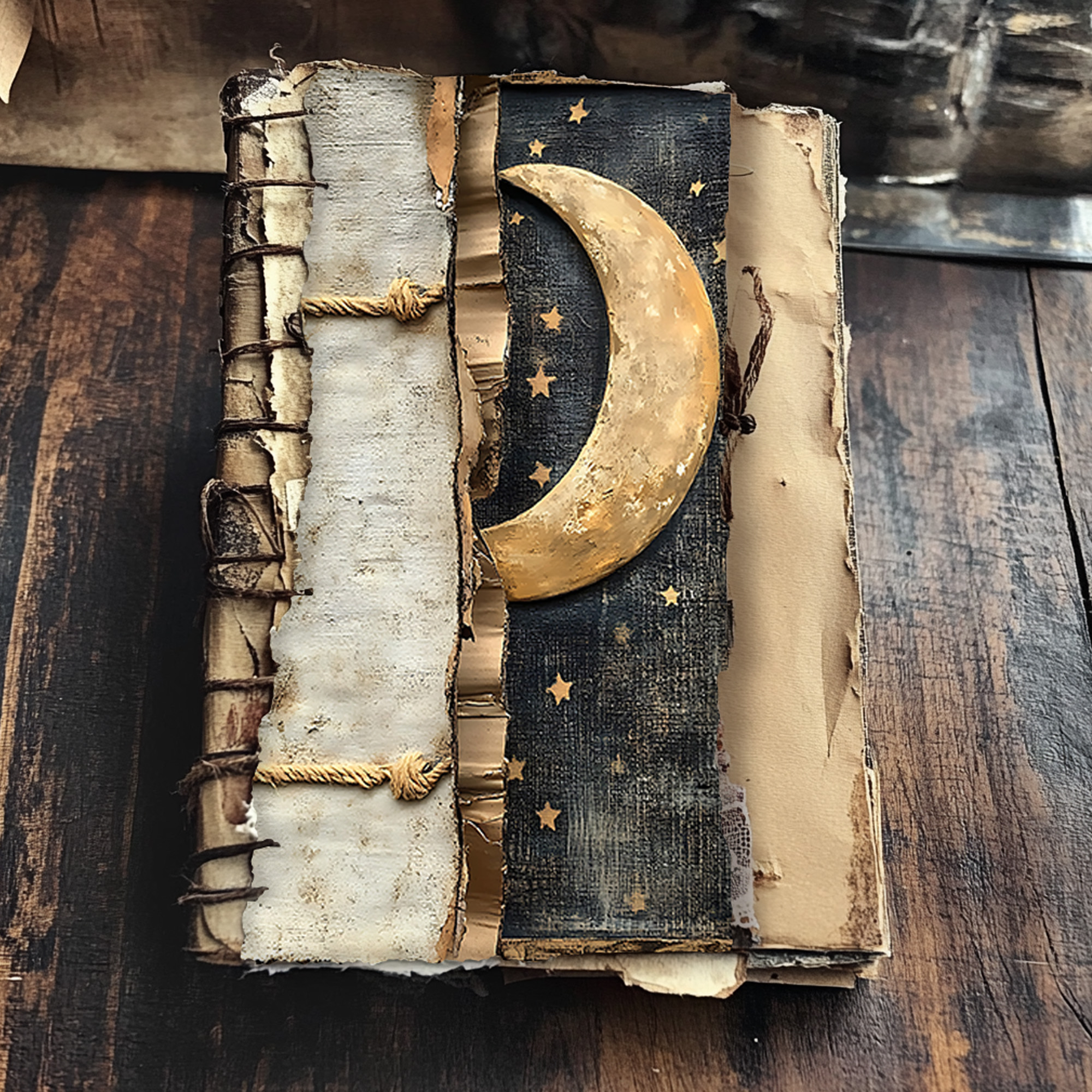 15 pc Moon and Stars Construct Rustic Printable Junk Journal Half ...