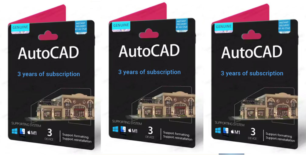 AutoCAD 3 Year Subscription Genuine License- AutoCAD Suscripción de 3 años