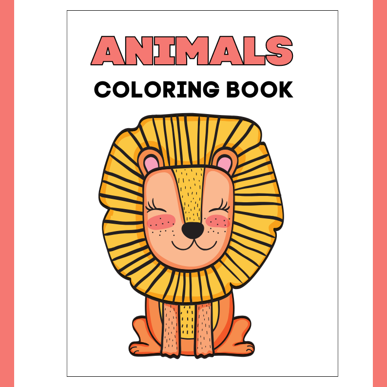 Land Animals Coloring Pages for Toddlers - Simple Printable PDF ...