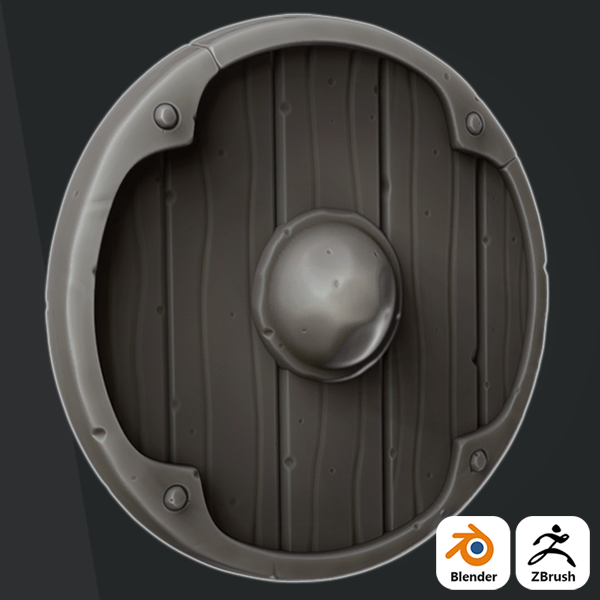 Stylized Shield Modeling and Sculpting Course - IceCrystal Art