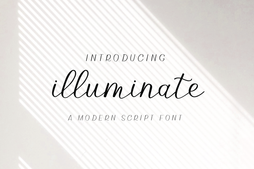 Illuminate - A Modern Script Font