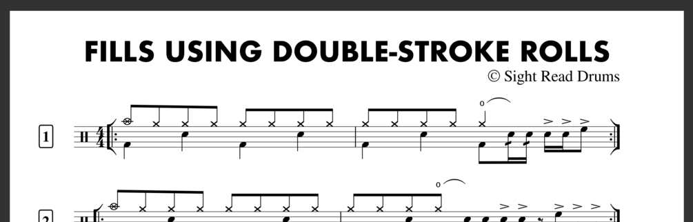 Fills Using Double-Stroke Rolls