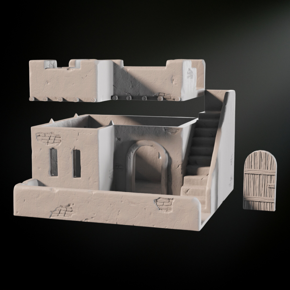 Sci-Fi Desert House XI STL File – 3D Printable Terrain for Wargaming ...