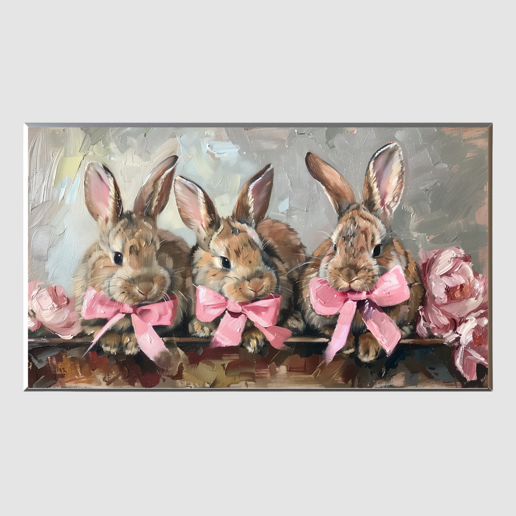 Samsung Frame TV Art: Easter Bunnies Bunny- Digital Artwork A2