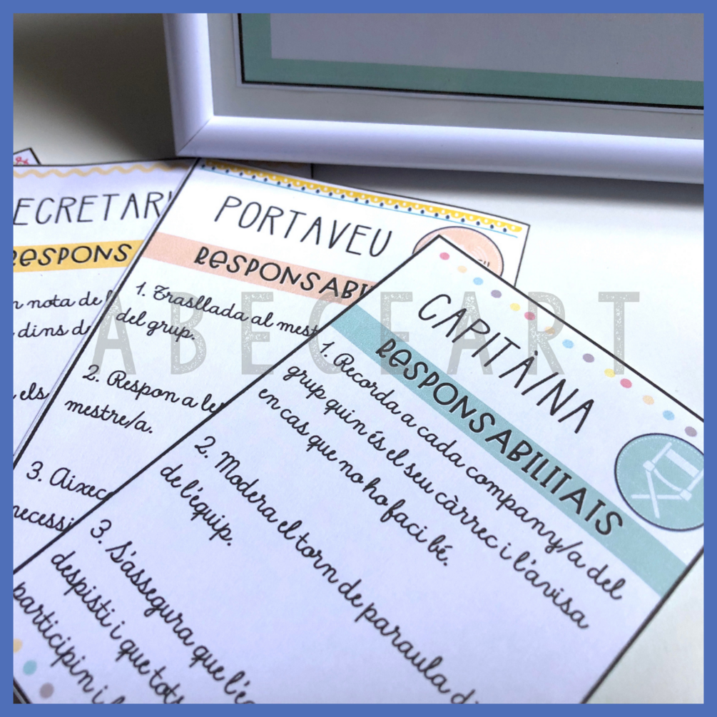 PACK: Roles Trabajo COOPERATIVO. Iidioma: CASTELLANO