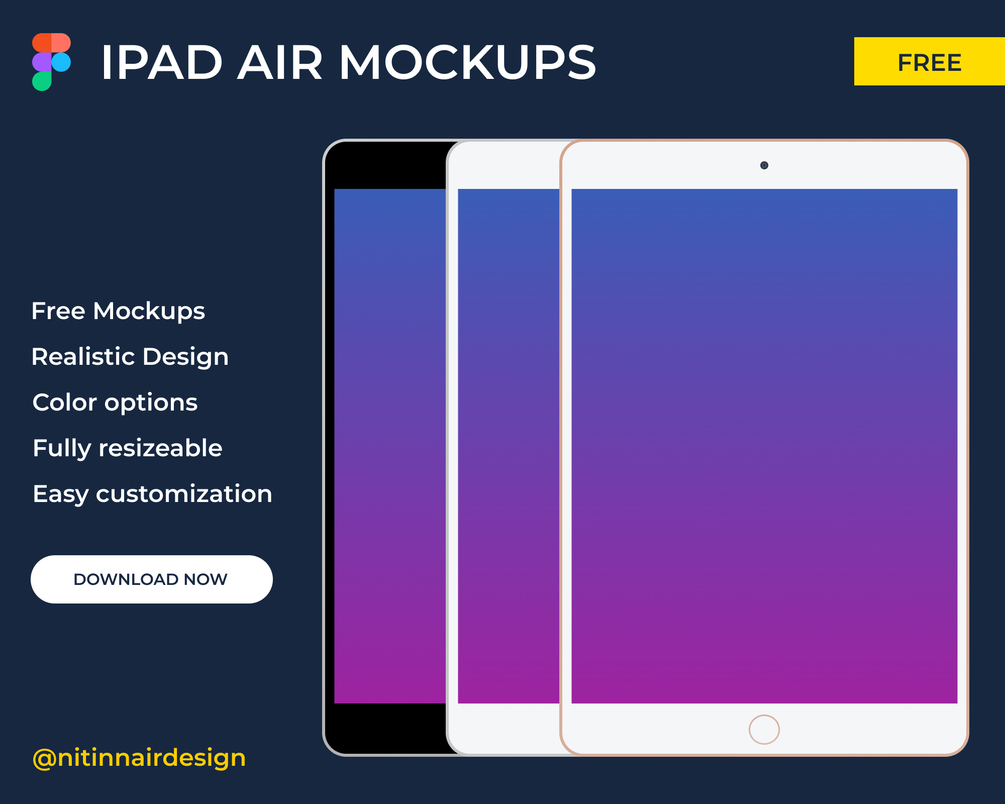 Free Figma iPad Air Mockups