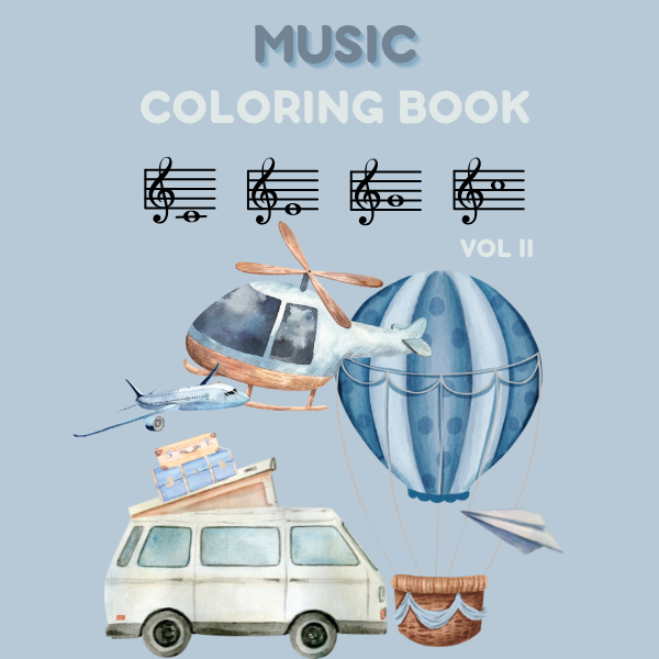 Music Coloring Book Vol. II – Learn the Notes While Coloring