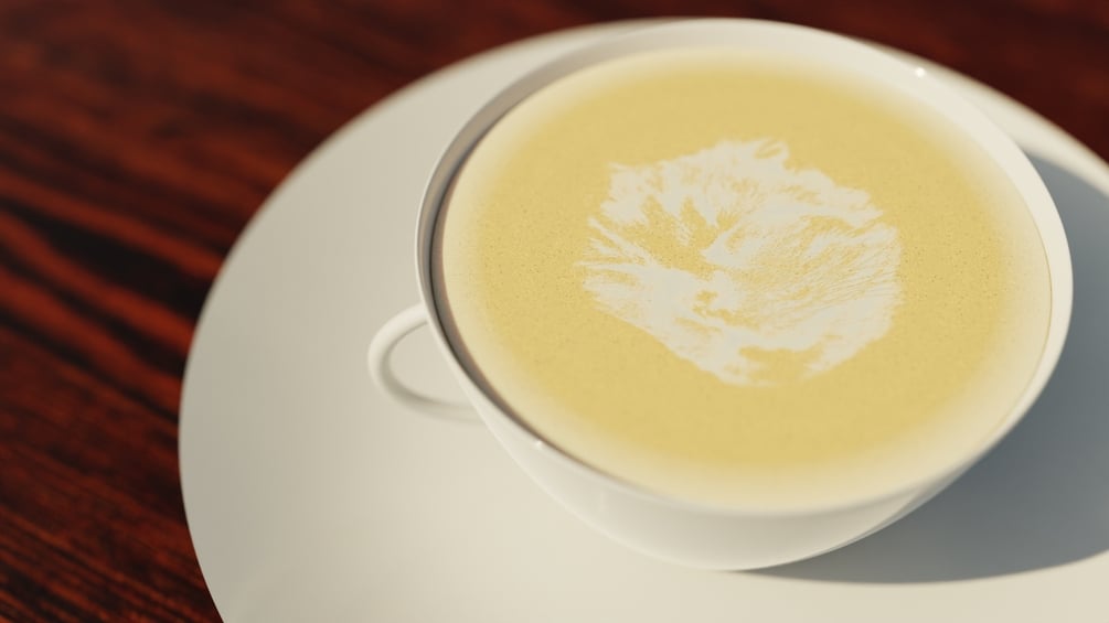 Realistic latte art in Blender