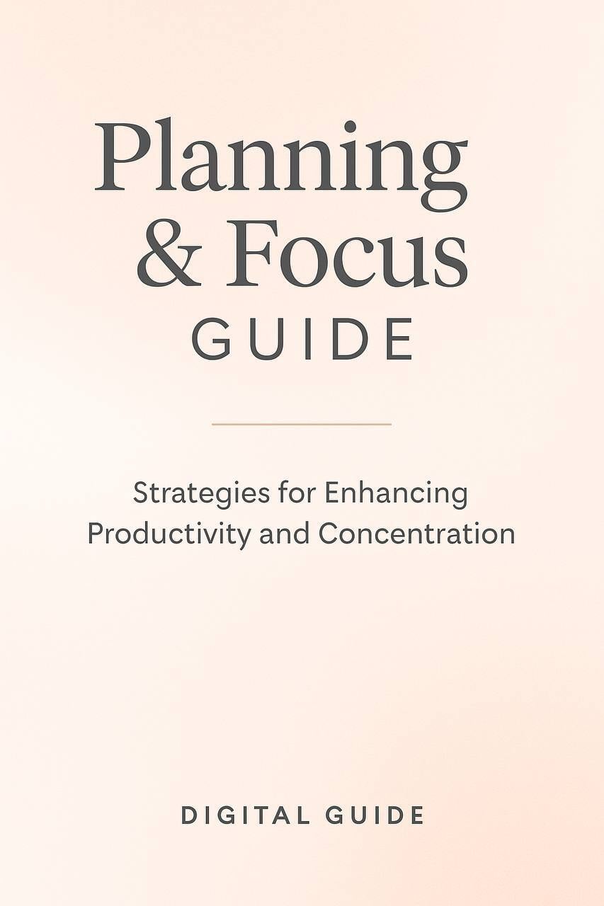 Planning & Focus Guide—Build Consistency & Stay on Track ( Digital PDF)