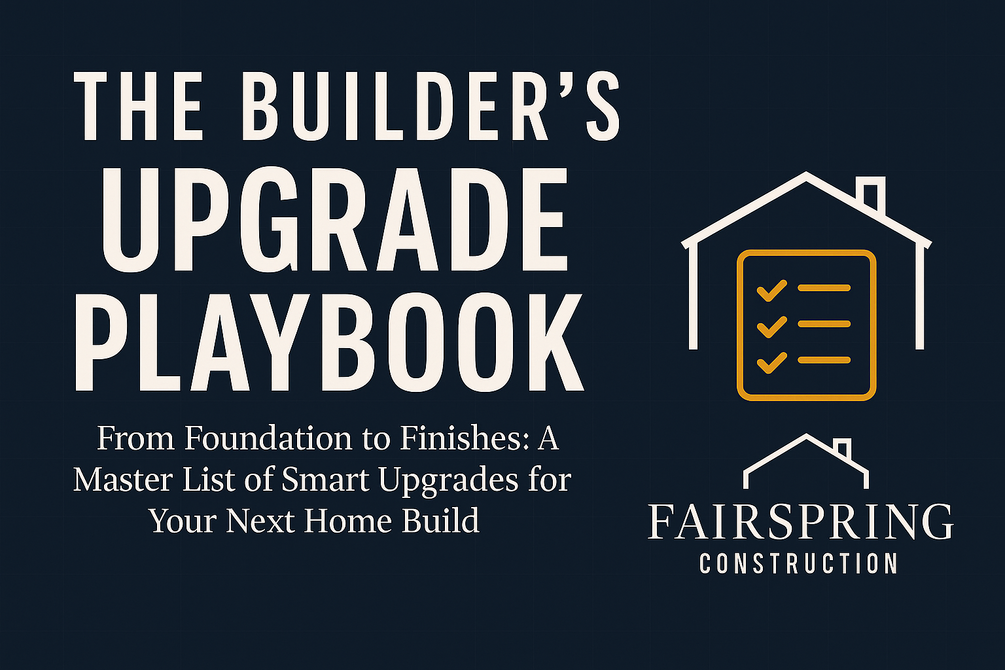 Builder Upgrade Playbook: A Master List of Smart Upgrades For Your Home