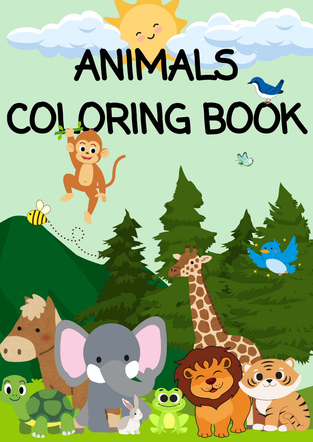 ANIMALS COLORING BOOK - Wild Wonders