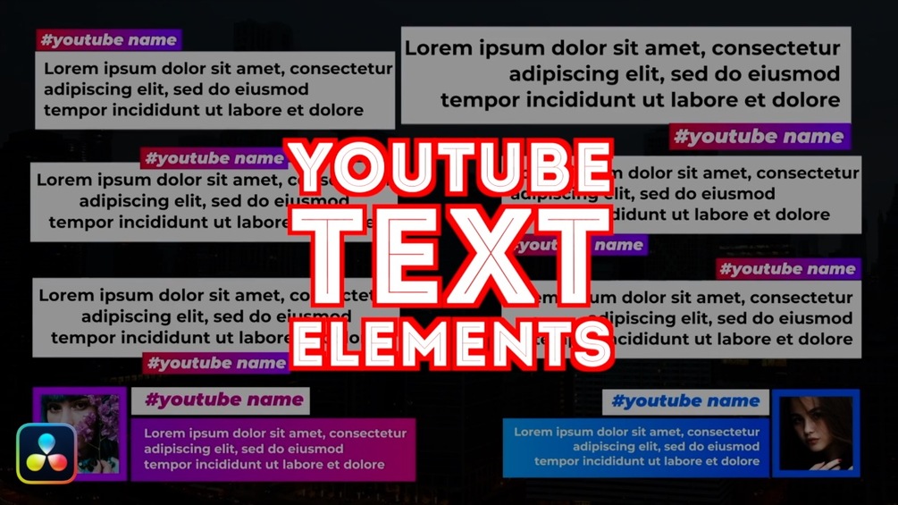 YouTube Text Elements | DaVinci Resolve