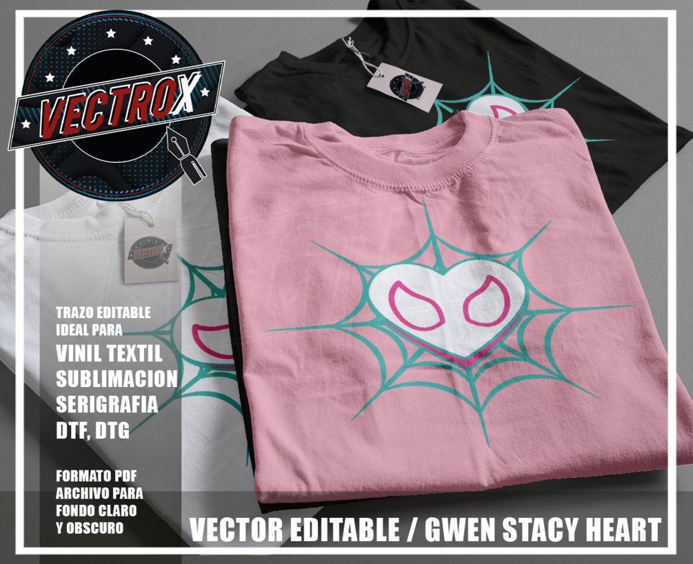 Vector Editable - Gwen Stacey Heart