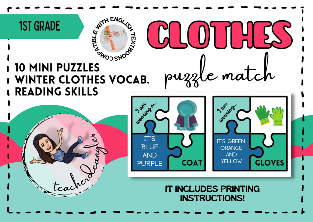 PUZZLE MATCH: WINTER CLOTHES VOCABULARY