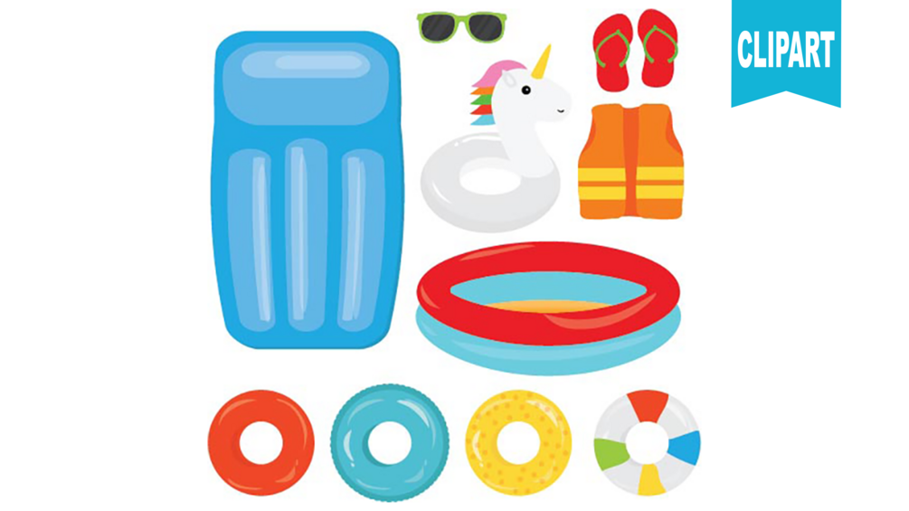 Inflatable pool toy Clipart - PNG file, instant download