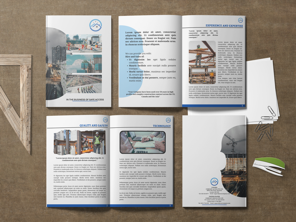 CANVA Booklets for Construction Companies