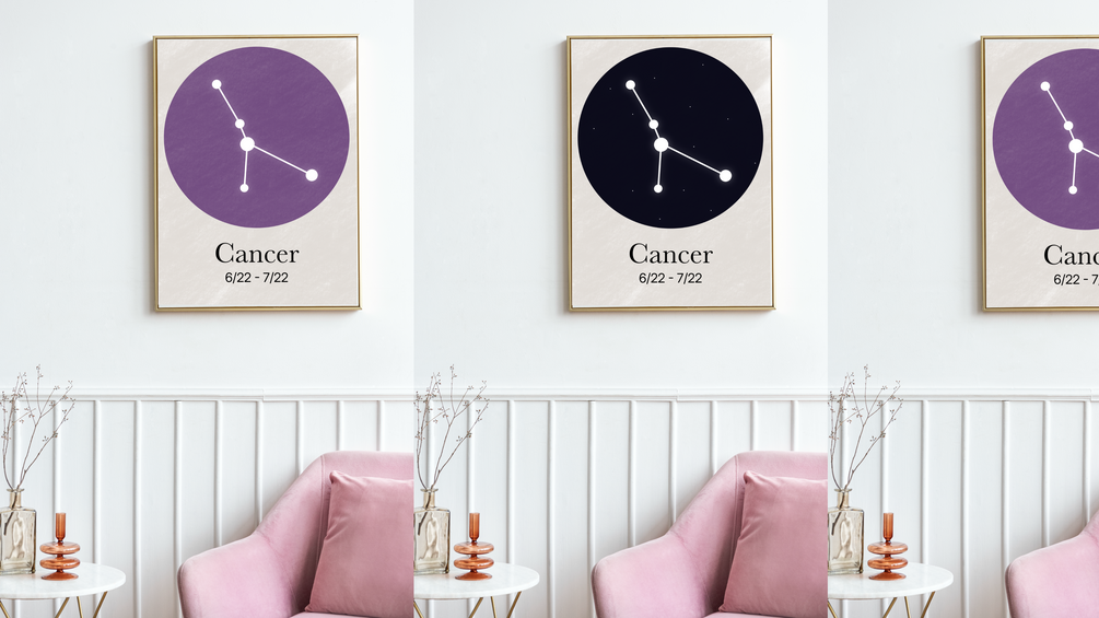🌟 Cancer Constellation Print — Elegant Zodiac Wall Art | Luxury ...