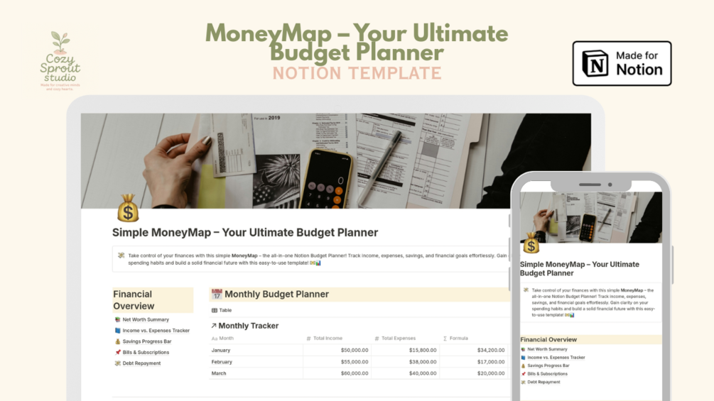 MoneyMap – Your Ultimate Budget Planner Notion Template
