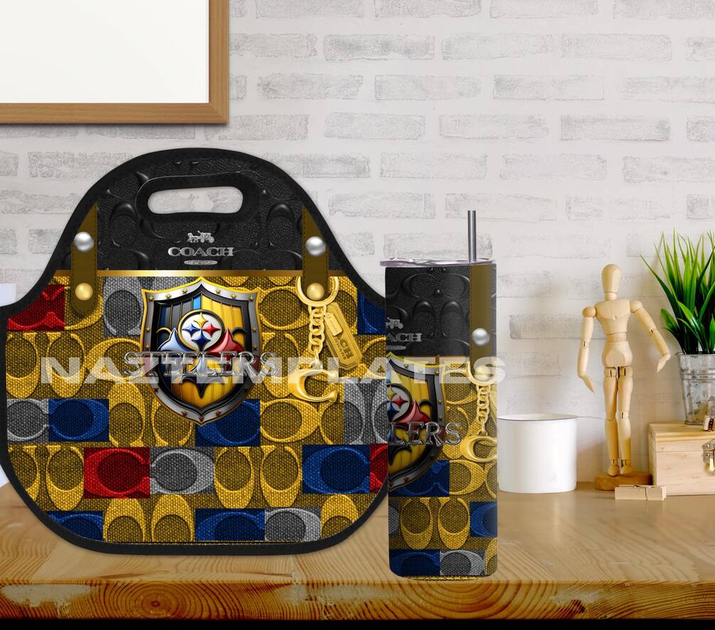Pittsburgh Steelers Lunch Tote and 20oz Tumbler Bundle