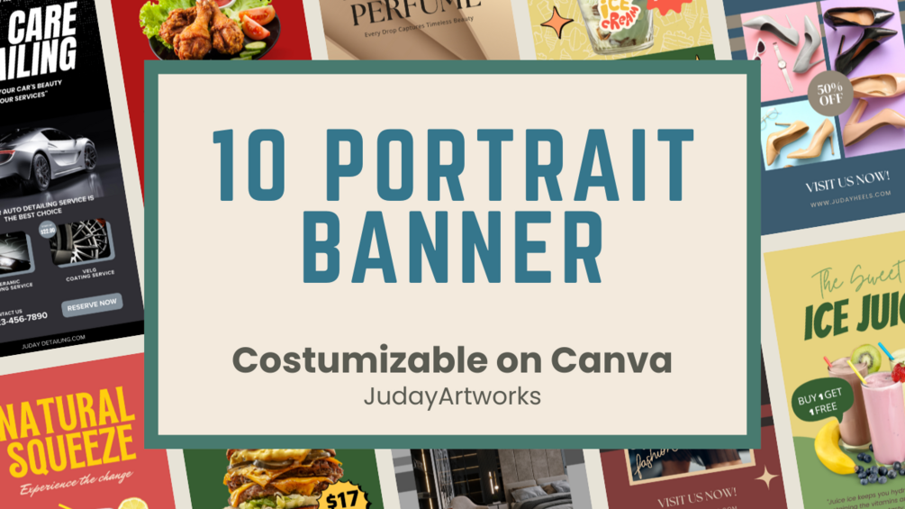 Elegant Portrait Banner Collection for Canva
