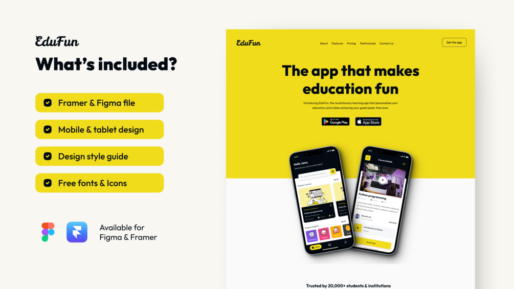 EduFun - App Landing Page
