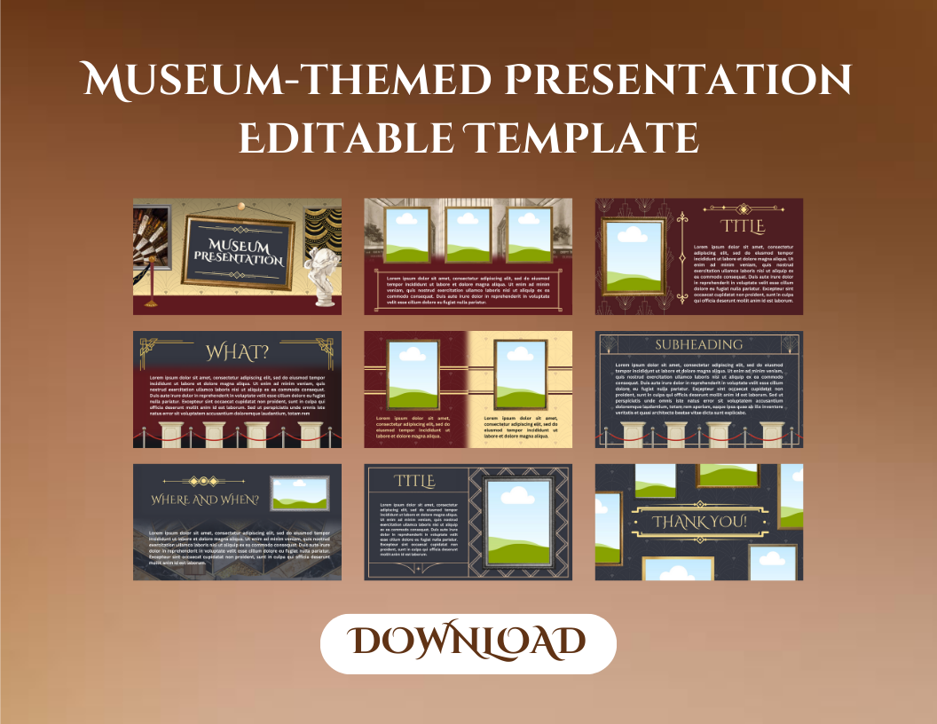 Editable Template: Museum-themed Presentation