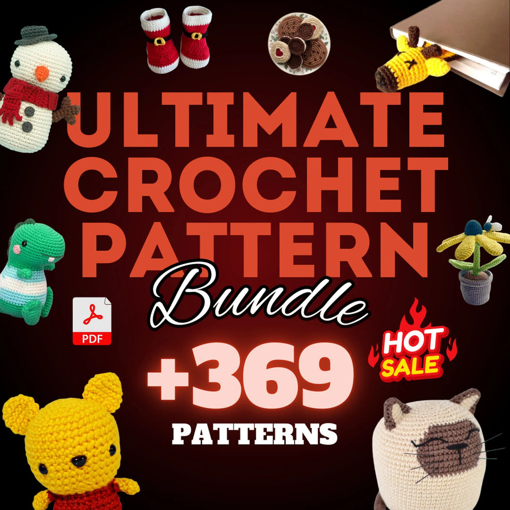 370 Crochet patterns Mega bundle