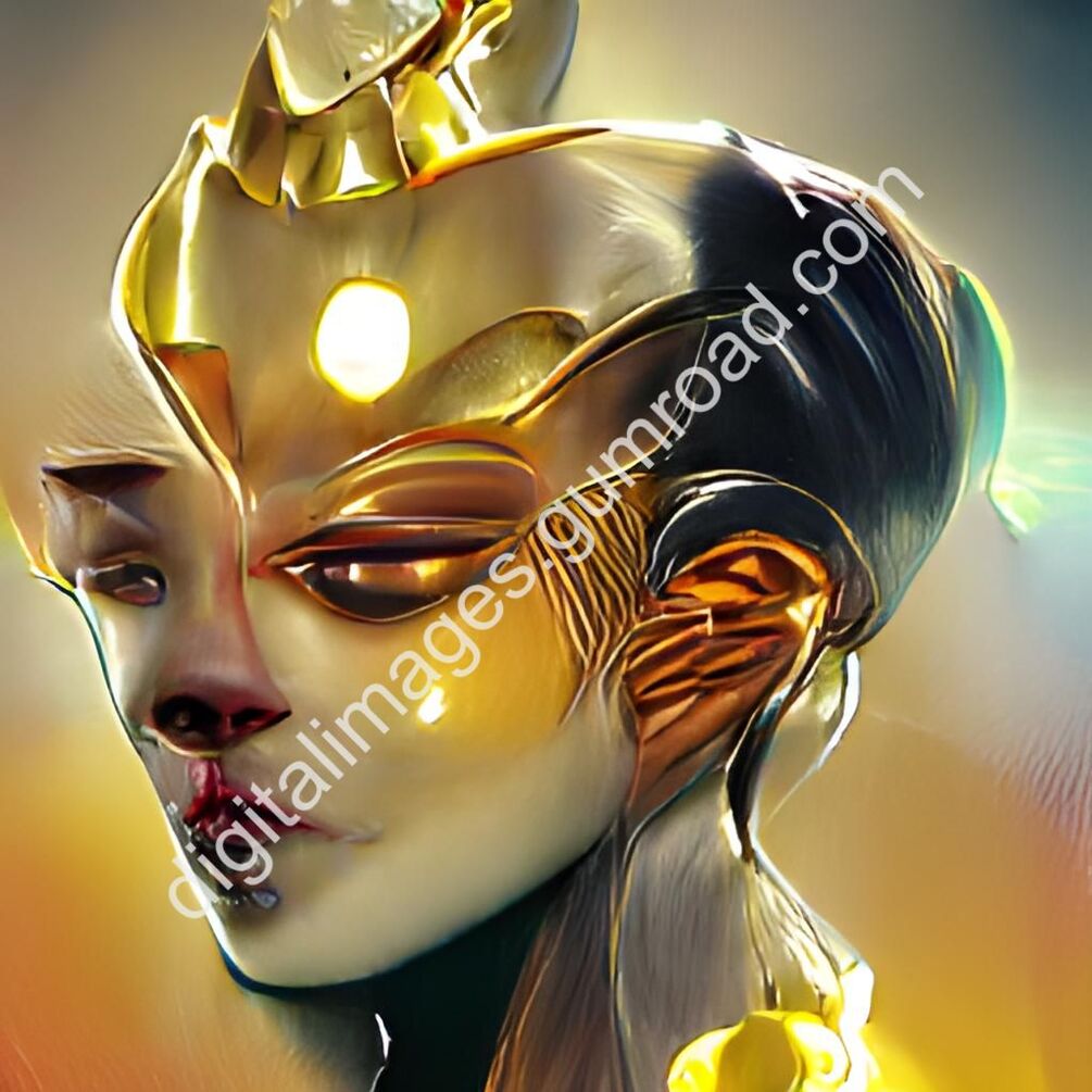 Queen of Gold #10 - Printable Digital Art