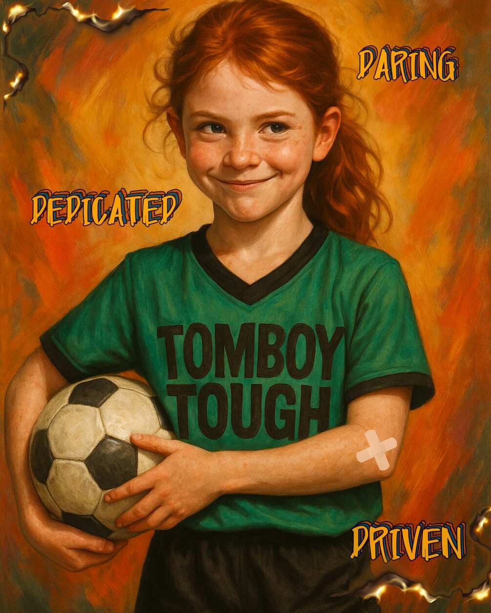 Tomboy Tough: Play Like a Girl – 4-Piece Retro Empowerment Art Set Bundle