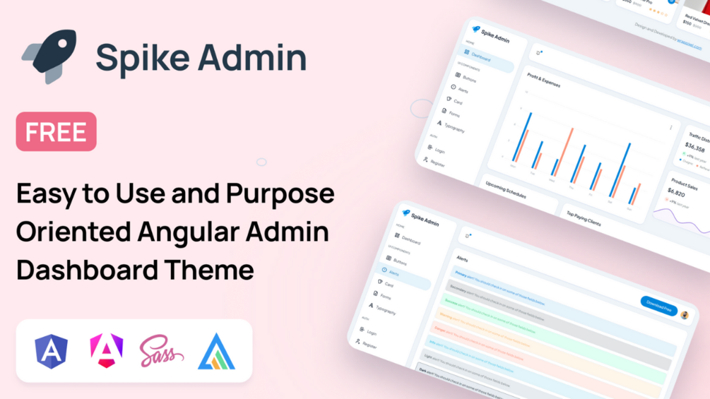 Spike Free Angular Admin Dashboard Template